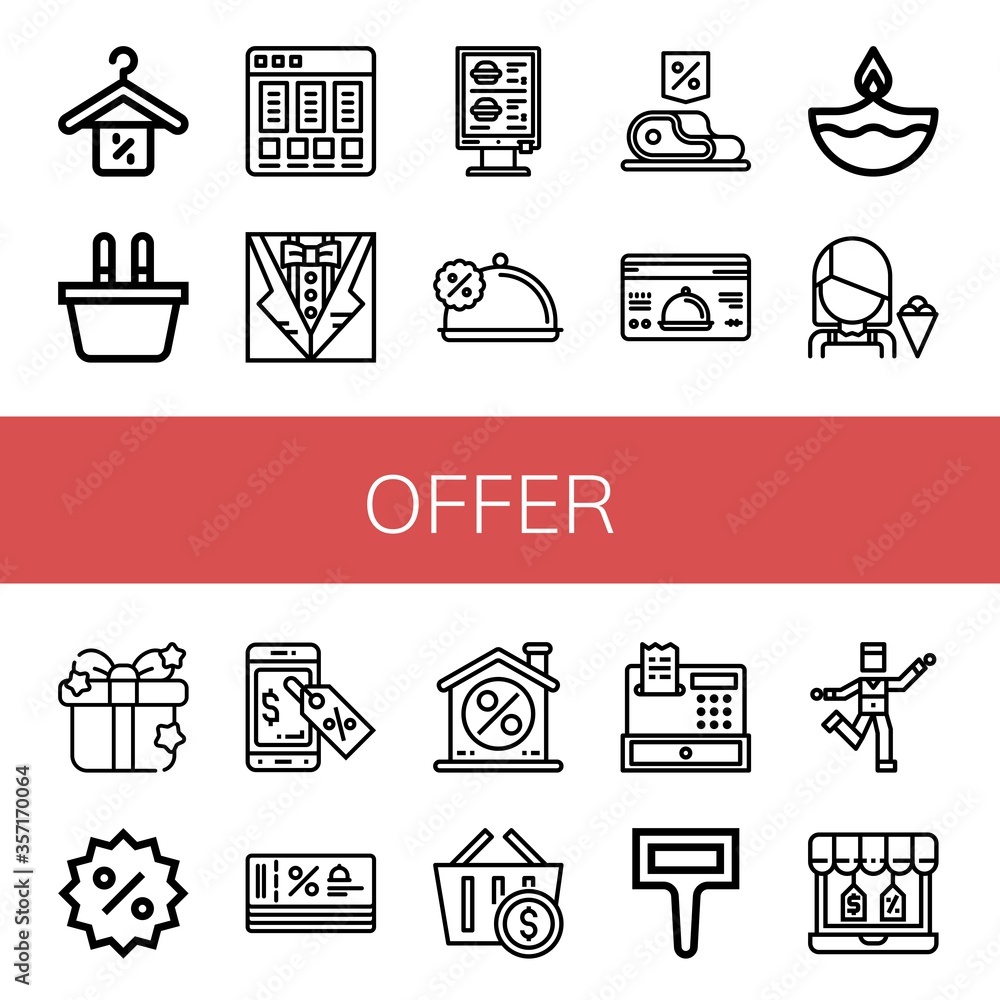 Set of offer icons Stock Vector | Adobe Stock