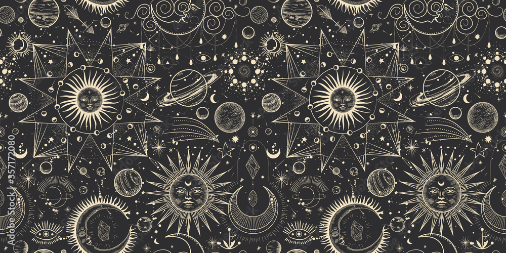 Vector illustration set of moon phases. Different stages of moonlight ...