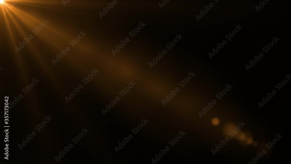 Sun rays light isolated on the black background for overlay design or ...