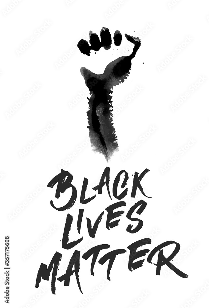 Black lives matter poster for protest, rally. Awareness campaign ...