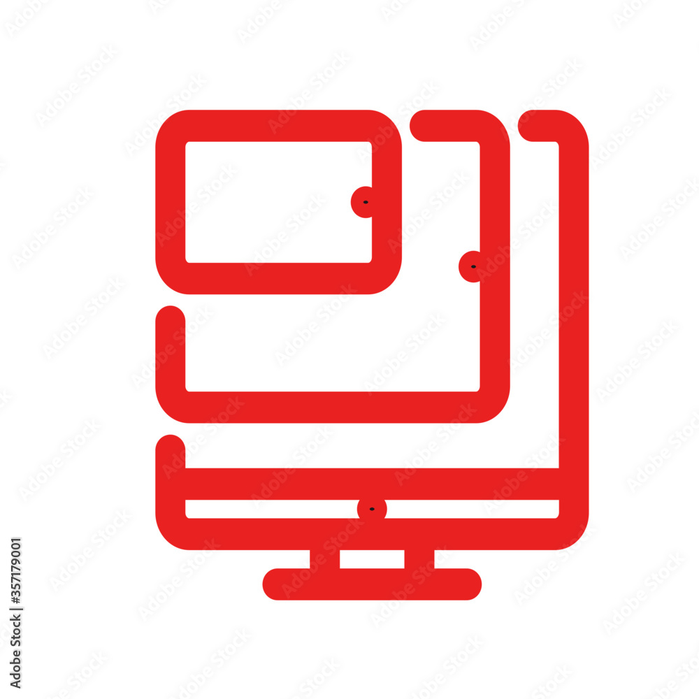 vector illustration of a red folder icon Stock Vector | Adobe Stock