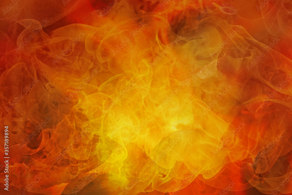 Nature element Fire, abstract background texture in yellow, orange and ...