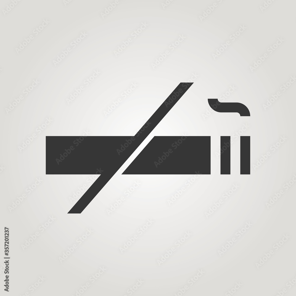 No smoking sign. No cigarette icon. No smokers allowed. Clean air zone ...