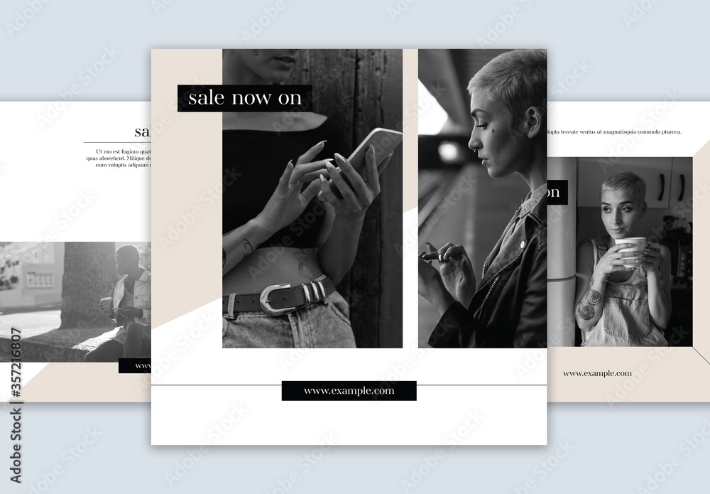 Social Media Post Layouts Stock Template | Adobe Stock