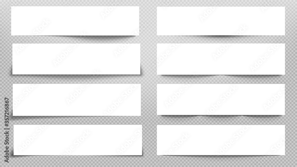 Banner frame with shadow effect. Element for promotional message or ...