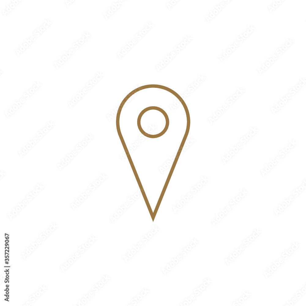 brown location pin icon Stock Vector | Adobe Stock