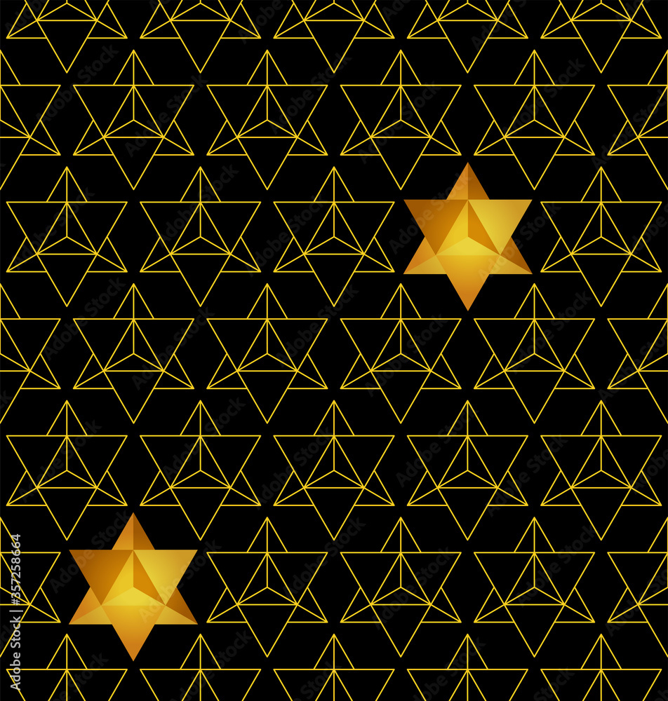 Seamless geometric pattern formed by Stellated Octahedrons, geometric ...