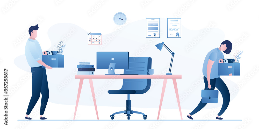 Employee Turnover. Staff replacement. Modern workplace in office ...