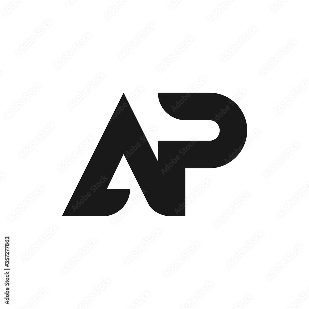 AP Letter Logo Design With Simple style Stock Vector | Adobe Stock