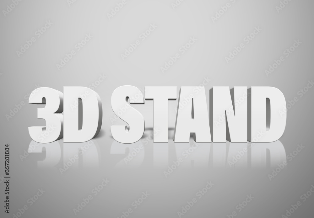 Modelo do Stock: 3D Stand Letters with Reflection Text Effect Mockup ...