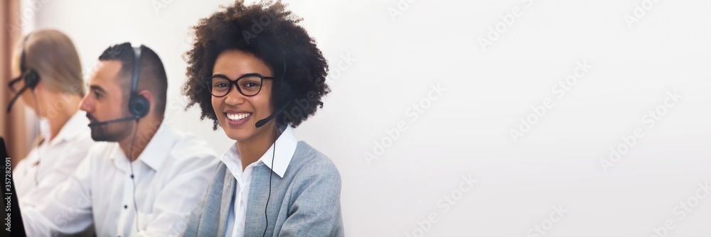 Portrait Of A Female Customer Service Executive Photos | Adobe Stock