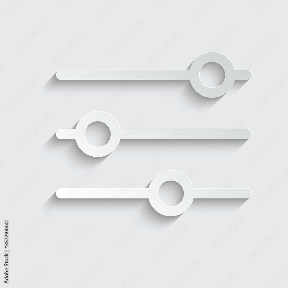 paper filter icon - black vector sign Stock Vector | Adobe Stock