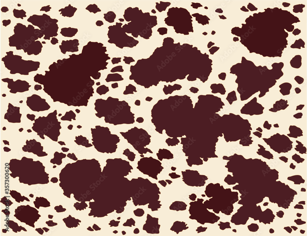 Cow leather skin brown pattern. Stock Vector | Adobe Stock