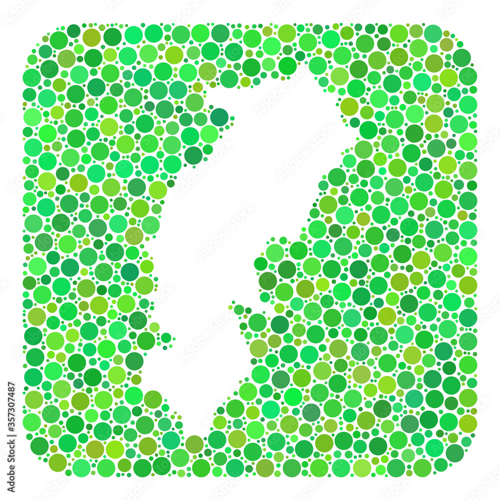 Map of Chhattisgarh State mosaic designed with rounded rectangle and ...