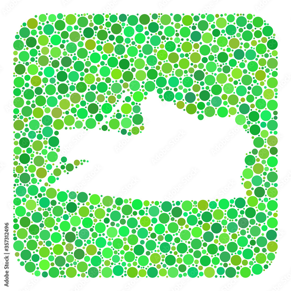 Map of Kaliningrad Region mosaic created with rounded rectangle and ...