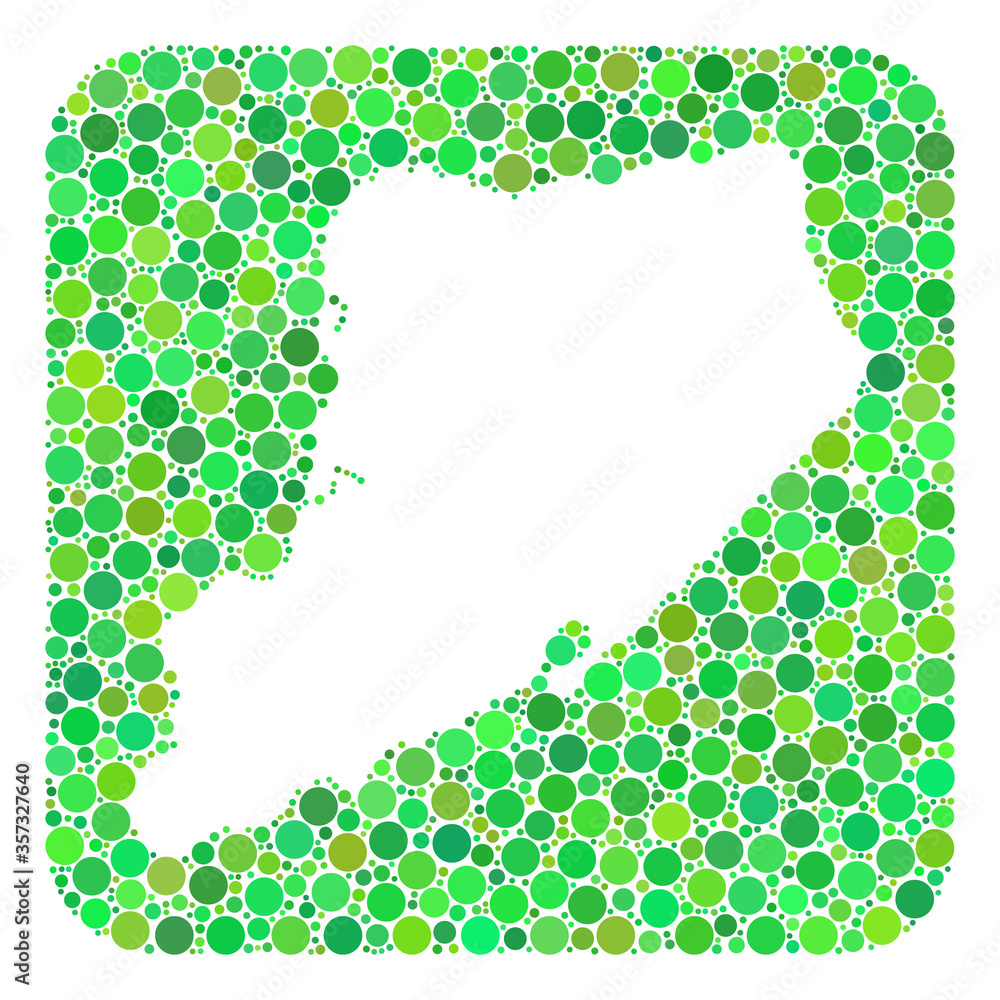 Map of Staten Island mosaic designed with rounded rectangle and hole ...