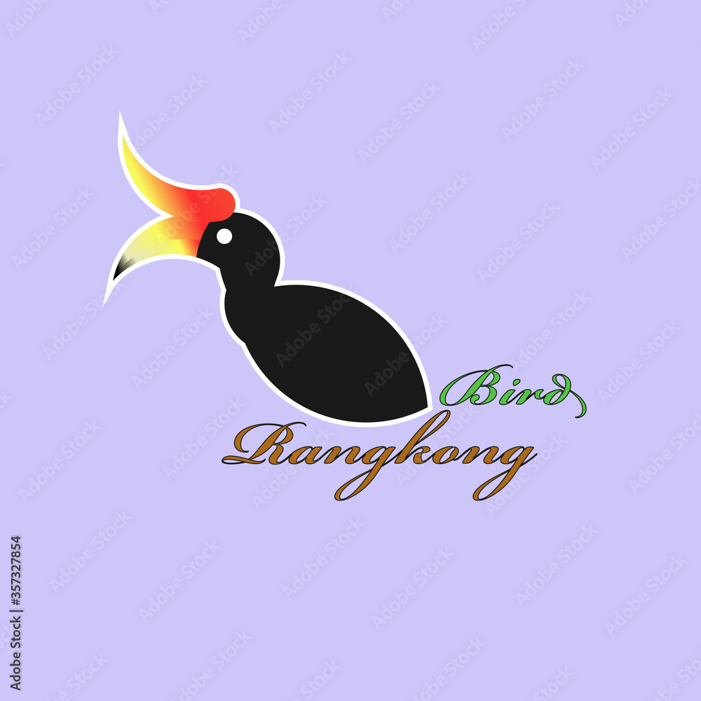 Illustration vector rangkong bird. This logo is suitable for pet shop ...