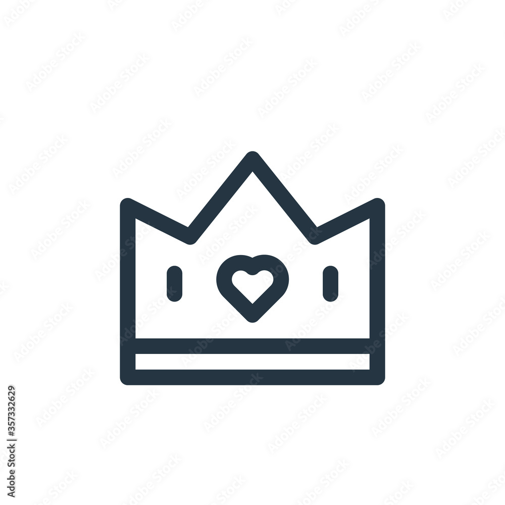 crown vector icon. crown editable stroke. crown linear symbol for use ...