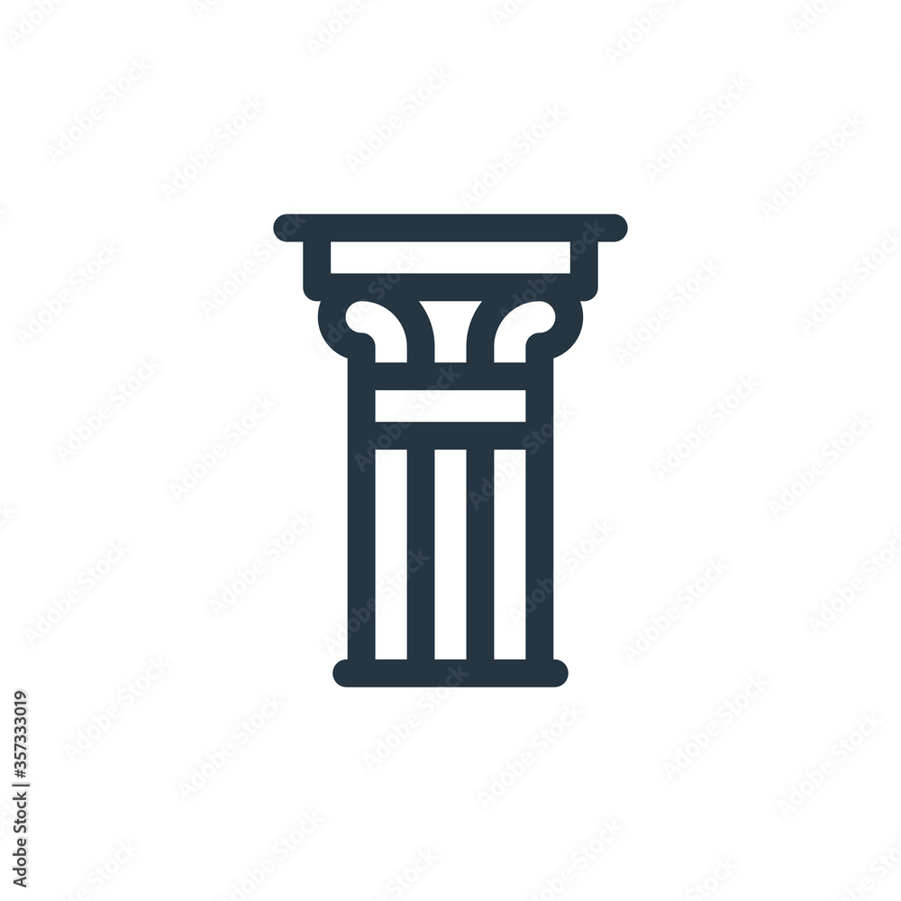 column vector icon. column editable stroke. column linear symbol for ...