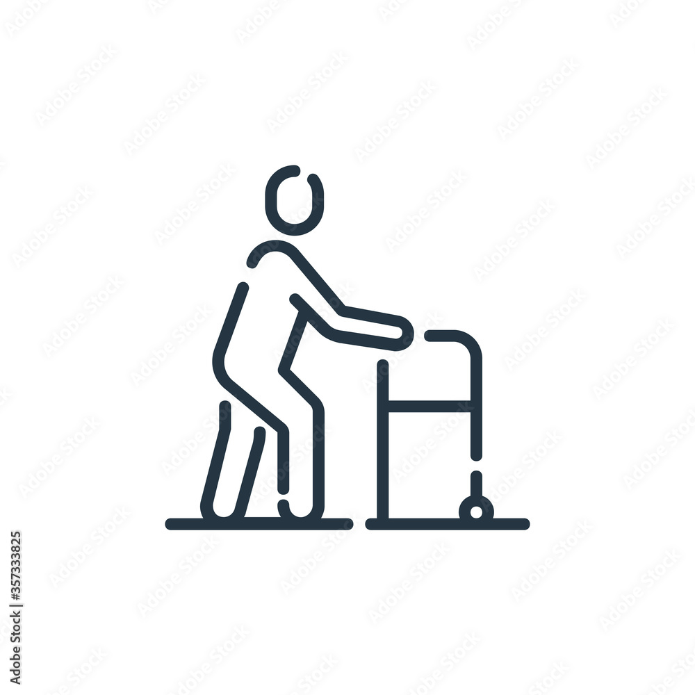 old man vector icon. old man editable stroke. old man linear symbol for ...