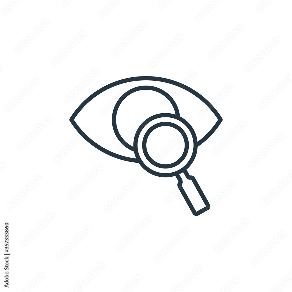 eye test vector icon. eye test editable stroke. eye test linear symbol ...