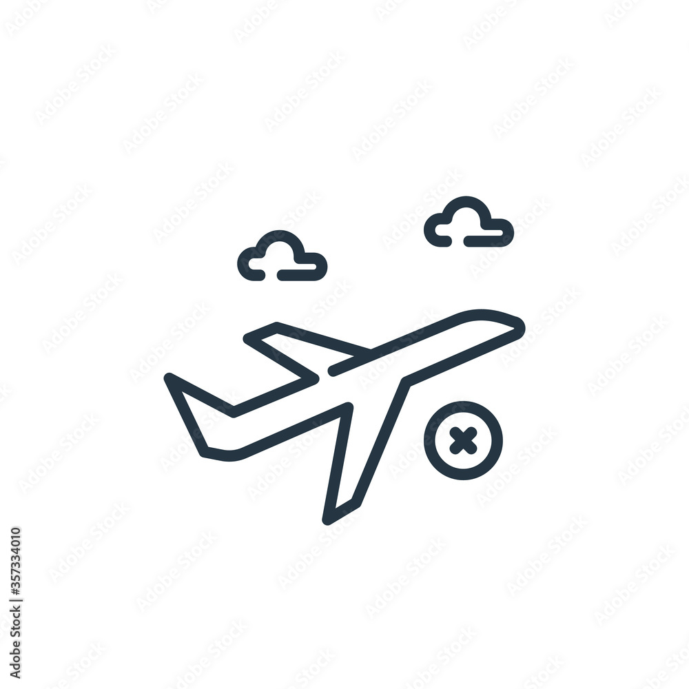 no flight vector icon. no flight editable stroke. no flight linear ...
