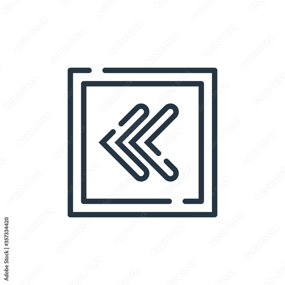 back vector icon. back editable stroke. back linear symbol for use on ...