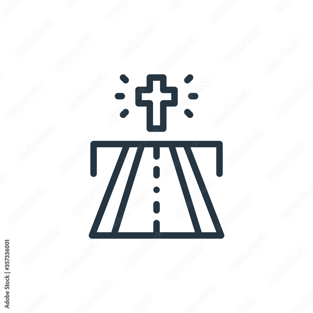 road vector icon. road editable stroke. road linear symbol for use on ...