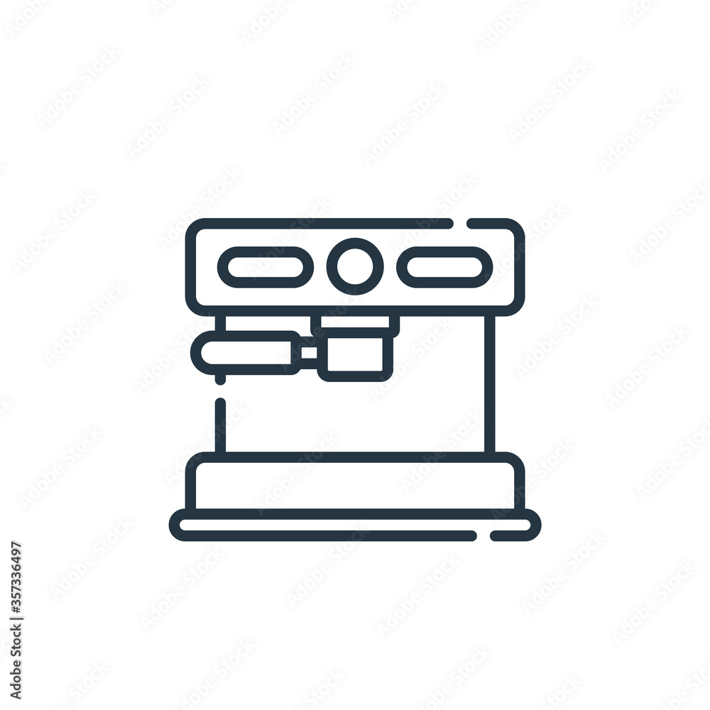 coffee maker vector icon. coffee maker editable stroke. coffee maker ...