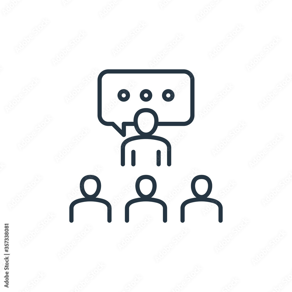 briefing vector icon. briefing editable stroke. briefing linear symbol ...