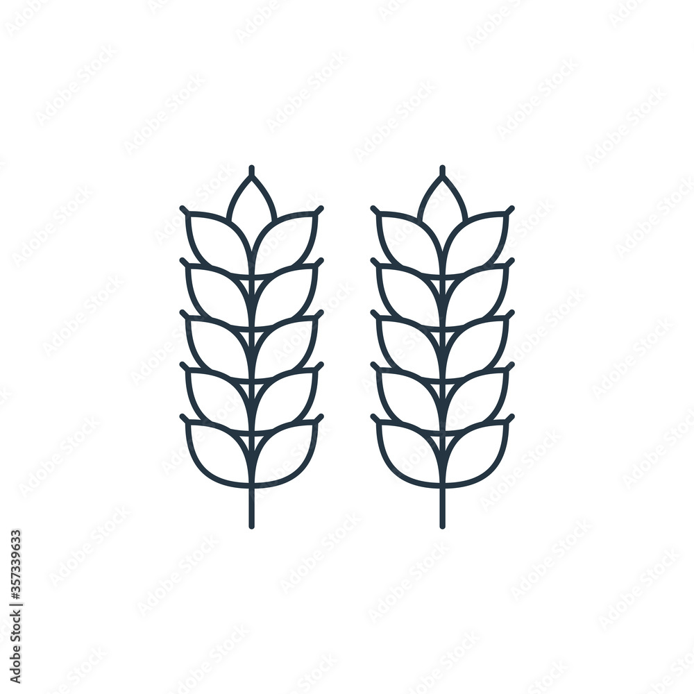 wheat vector icon. wheat editable stroke. wheat linear symbol for use ...