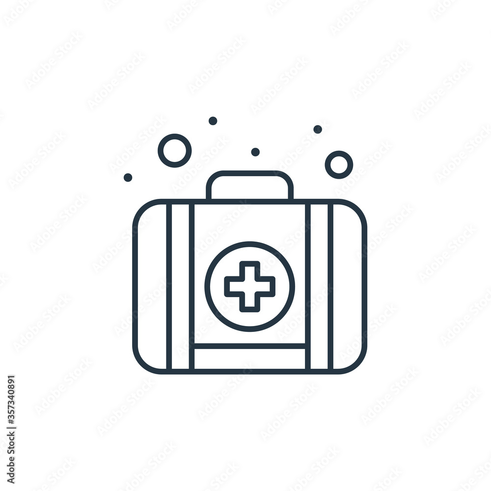 emergency kit vector icon. emergency kit editable stroke. emergency kit ...