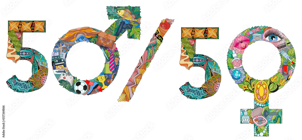 Fifty fifty. Symbol of Venus is a female gender and sign Mars is a male ...