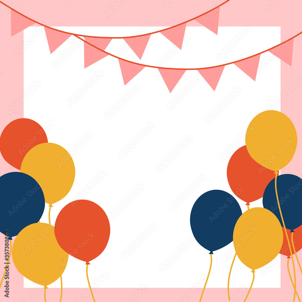 A frame of birthday card. Stock Vector | Adobe Stock