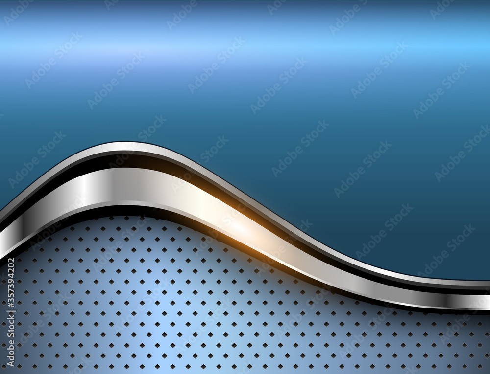 Shiny Metallic Blue Background