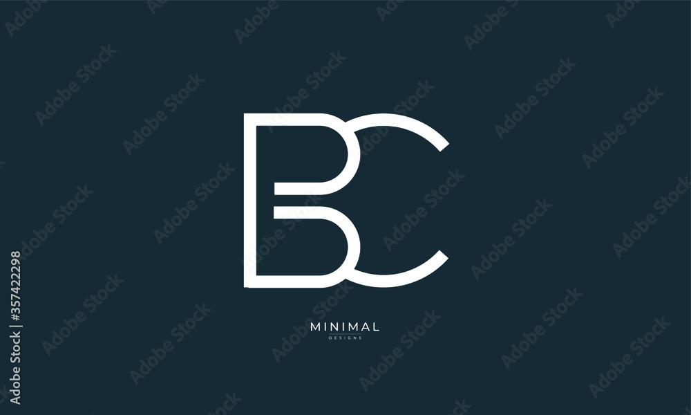 Alphabet letter icon logo BC Stock Vector | Adobe Stock