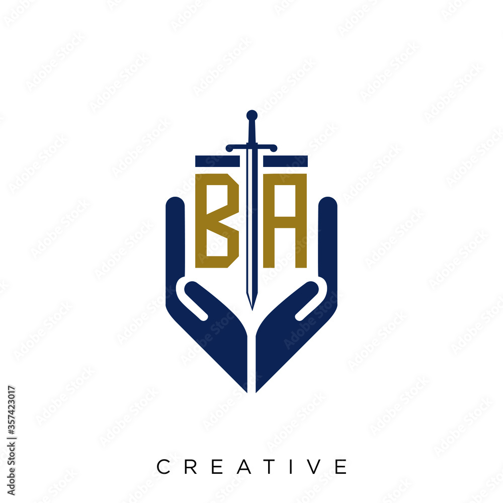 ba logo design vector icon Stock Vector | Adobe Stock