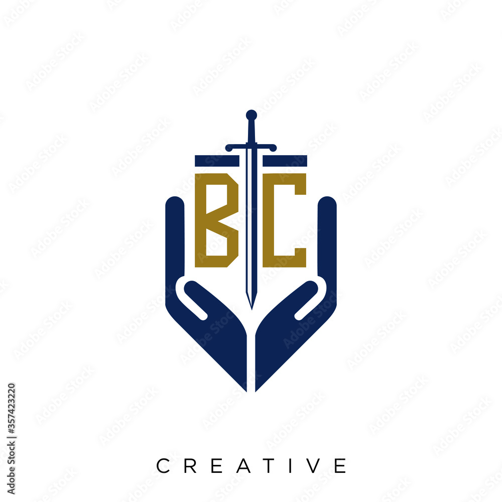 bc logo design Stock Vector | Adobe Stock