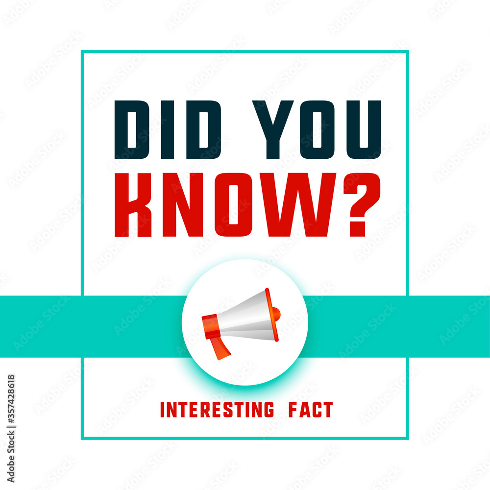 did you know background with megaphone design Stock Vector | Adobe Stock