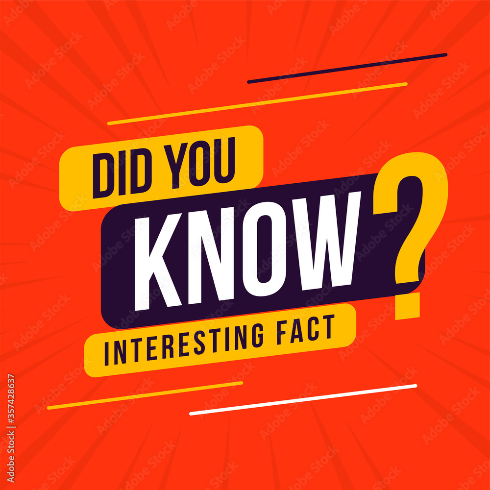interesting fact did you know background design Stock Vector | Adobe Stock