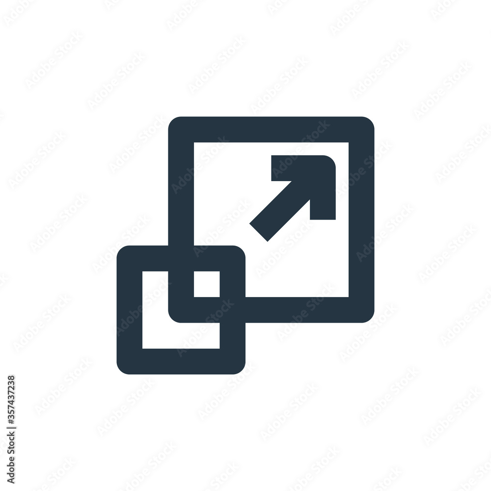 resize vector icon. resize editable stroke. resize linear symbol for ...