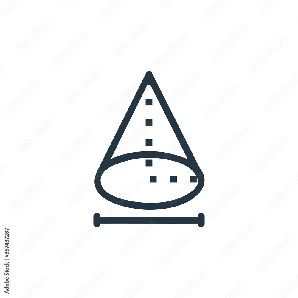 cone vector icon. cone editable stroke. cone linear symbol for use on ...