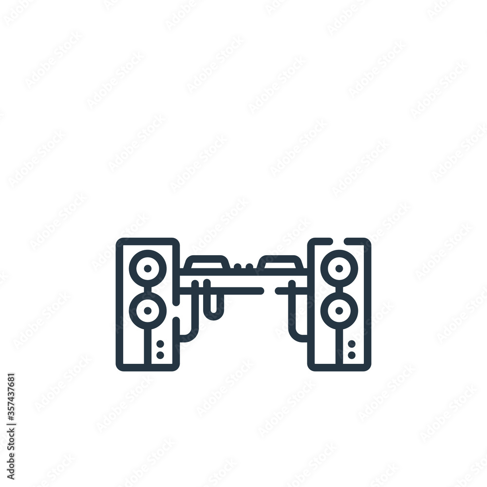 disc jockey vector icon. disc jockey editable stroke. disc jockey ...