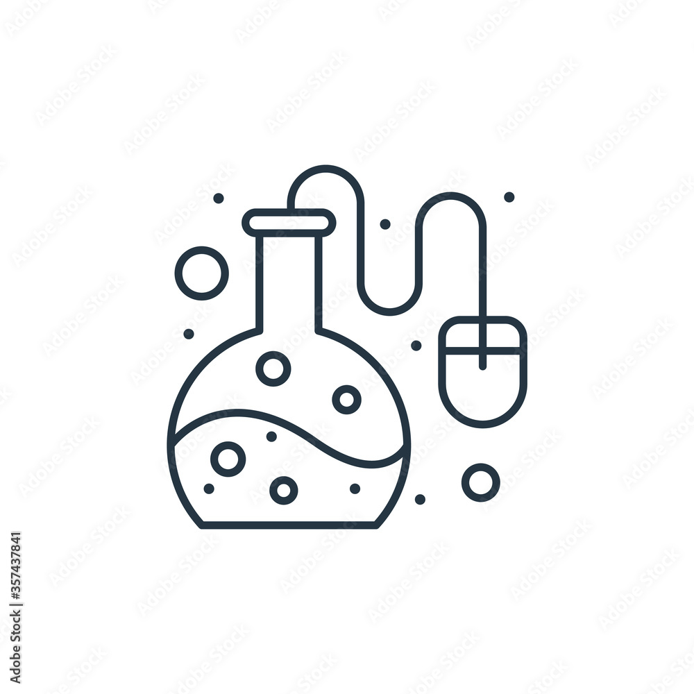 flask vector icon. flask editable stroke. flask linear symbol for use ...