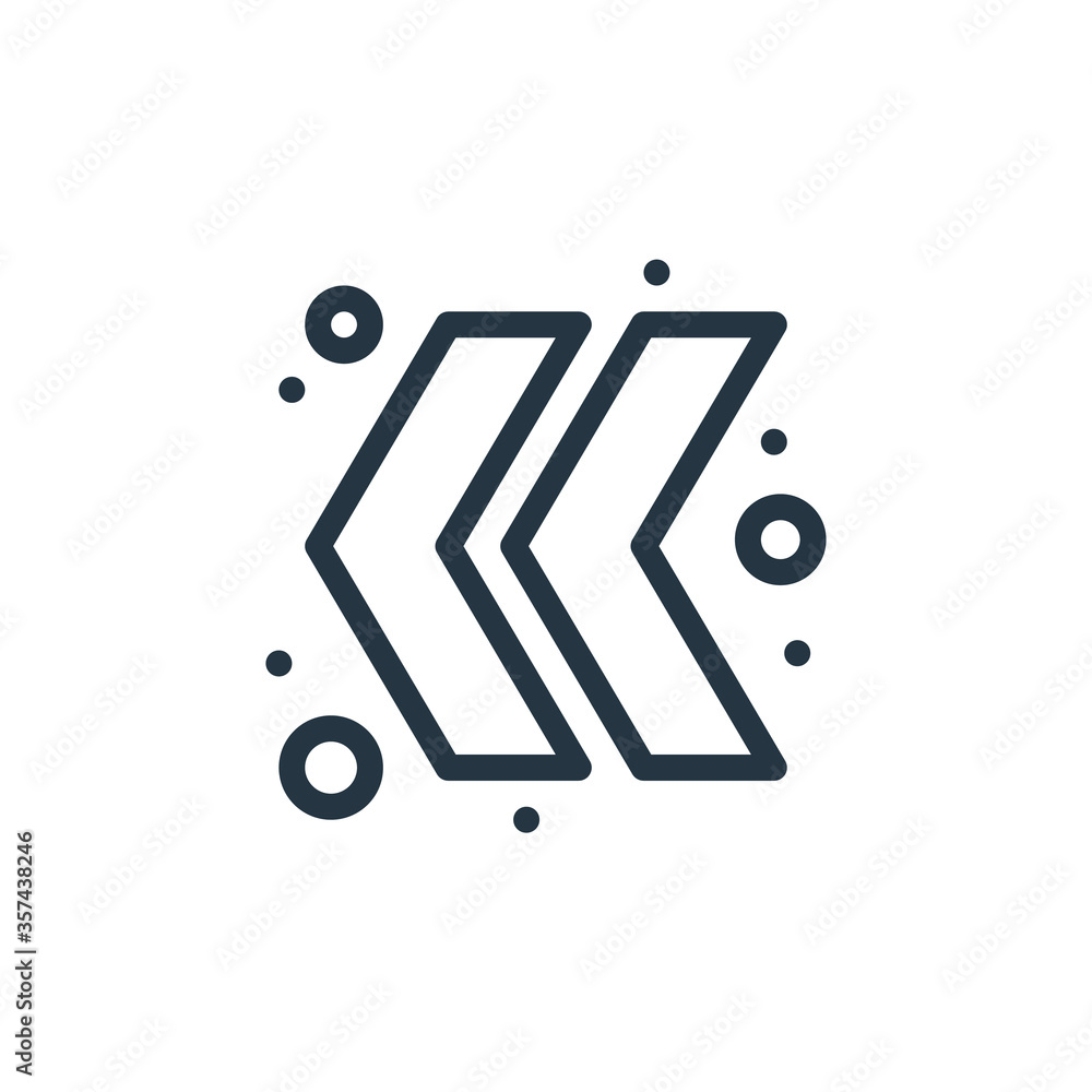 double chevron vector icon. double chevron editable stroke. double ...