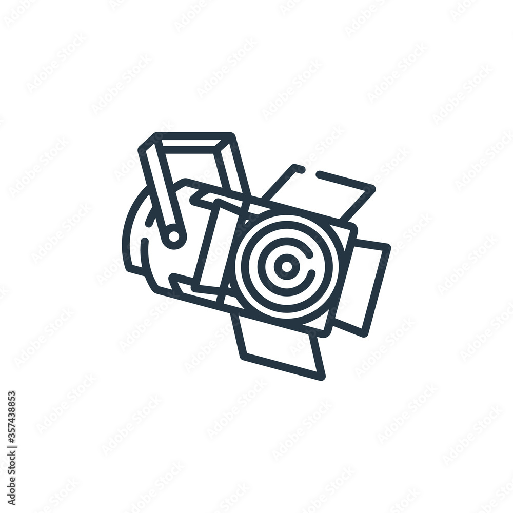 spotlight vector icon. spotlight editable stroke. spotlight linear ...