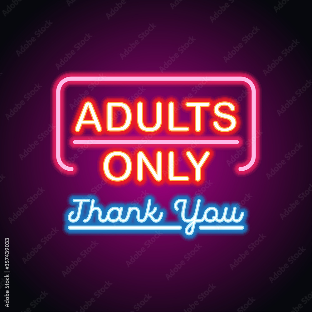 adults only glowing box for outdoor business advertising neon sign ...