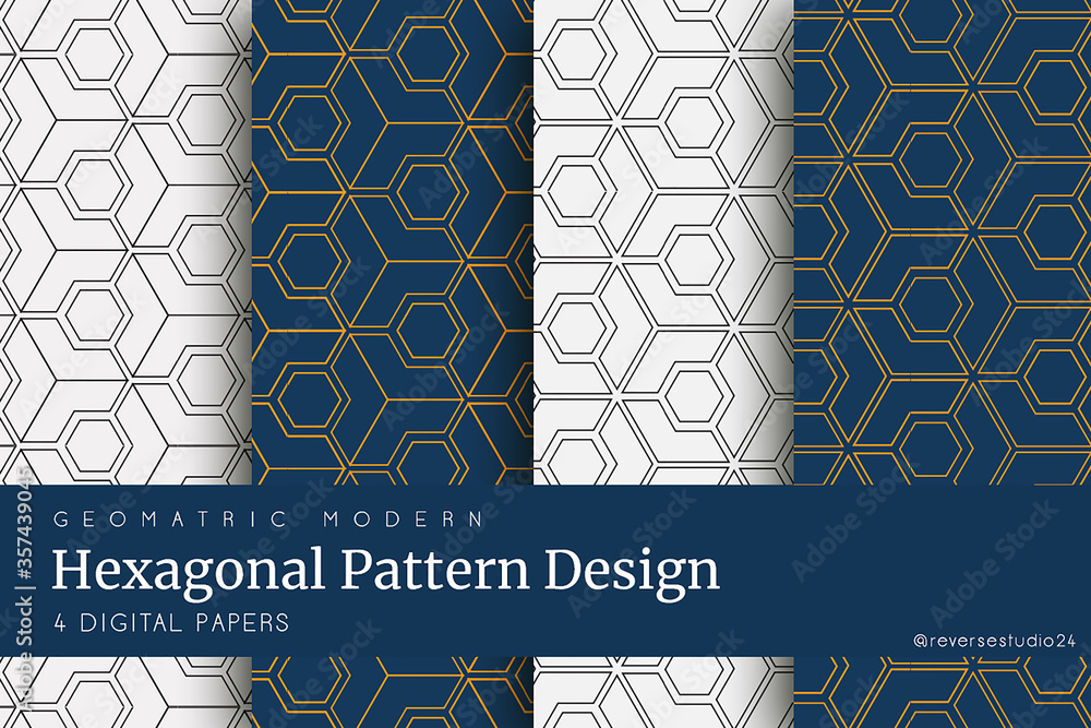 Geometric modern polygon pattern design. Hexagonal patterns design for ...