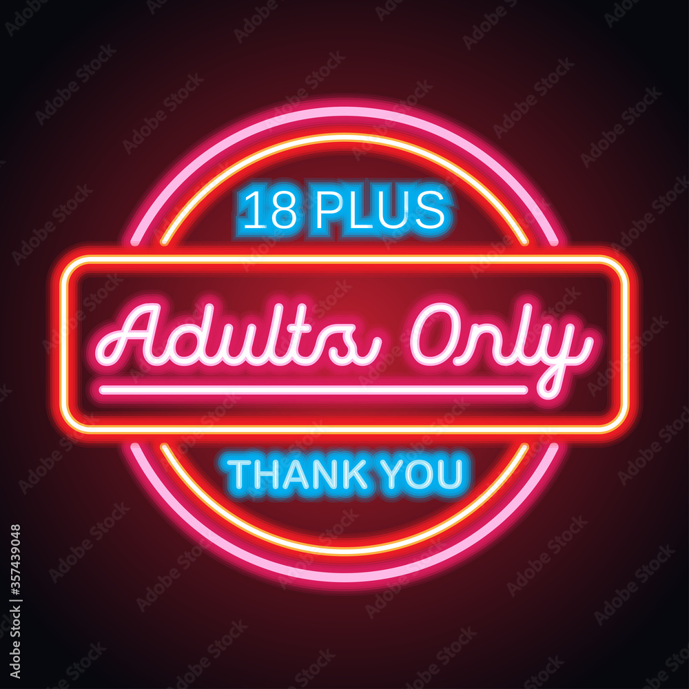 adults only glowing box for outdoor business advertising neon sign ...