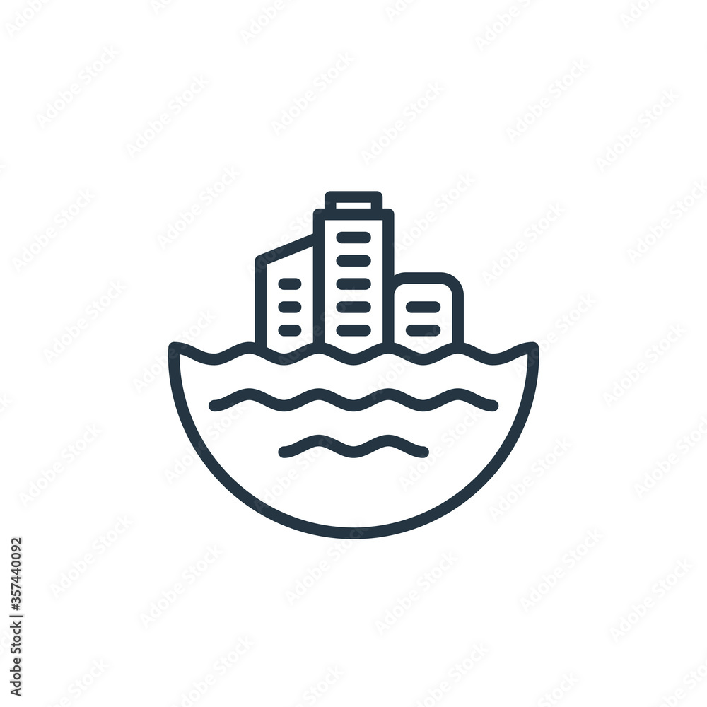 flood vector icon. flood editable stroke. flood linear symbol for use ...